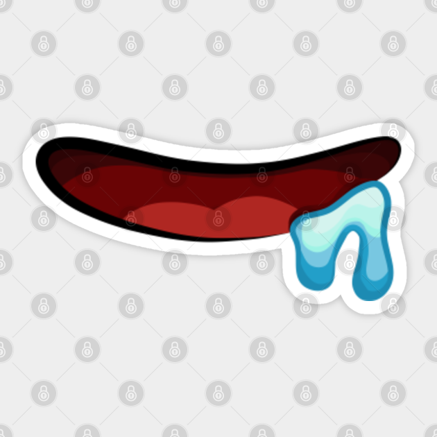 Emoji Drooling Mask Smiley Mask Sticker Teepublic